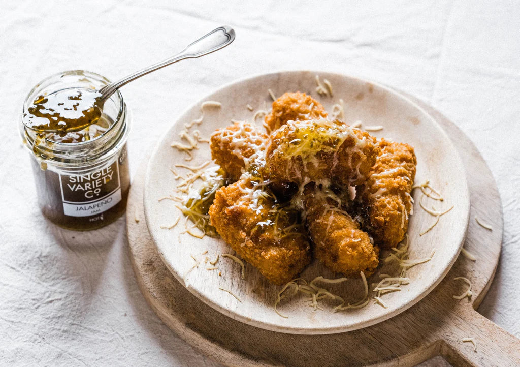 Quickes Cheesy Croquettes With Jalapeño Jam – Single Variety Co